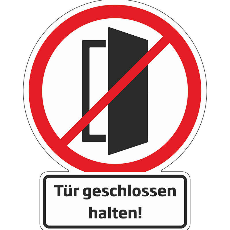 Tür Geschlossen Halten Schild Hb Druck Schilder Textildruck